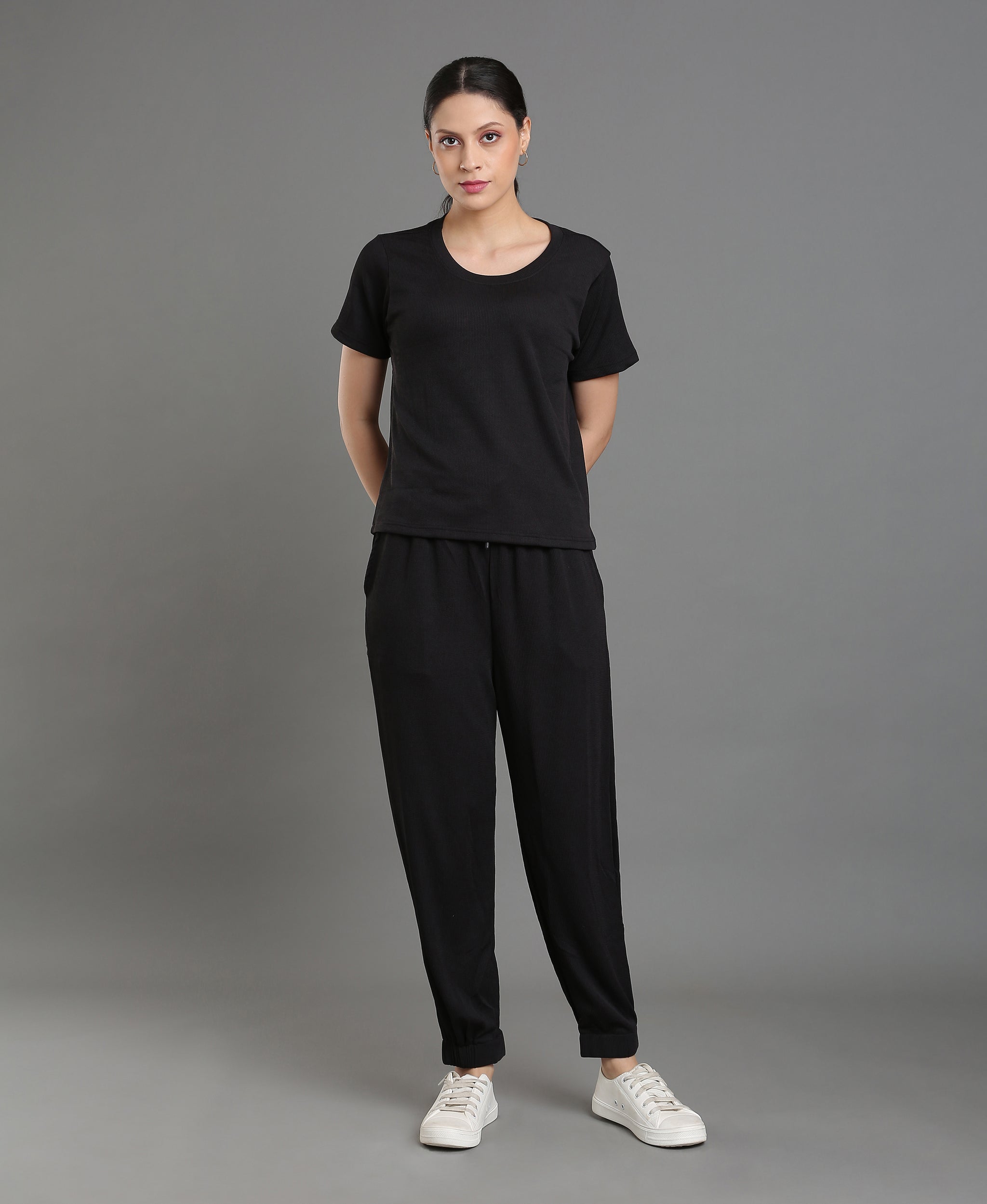 Noir Rib Knit Coord Set