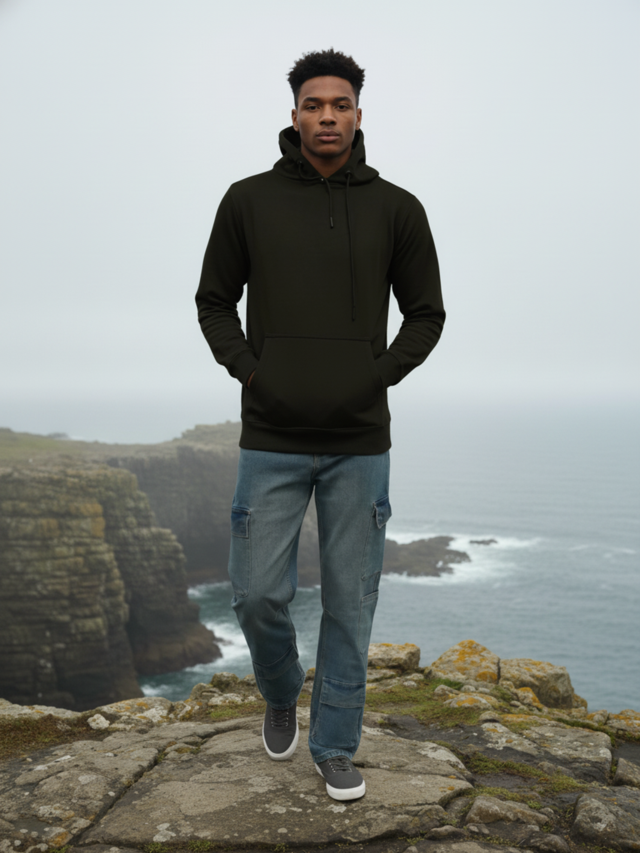 Buy Men’s Bottle Green Line Hoodies Online at Fazyo