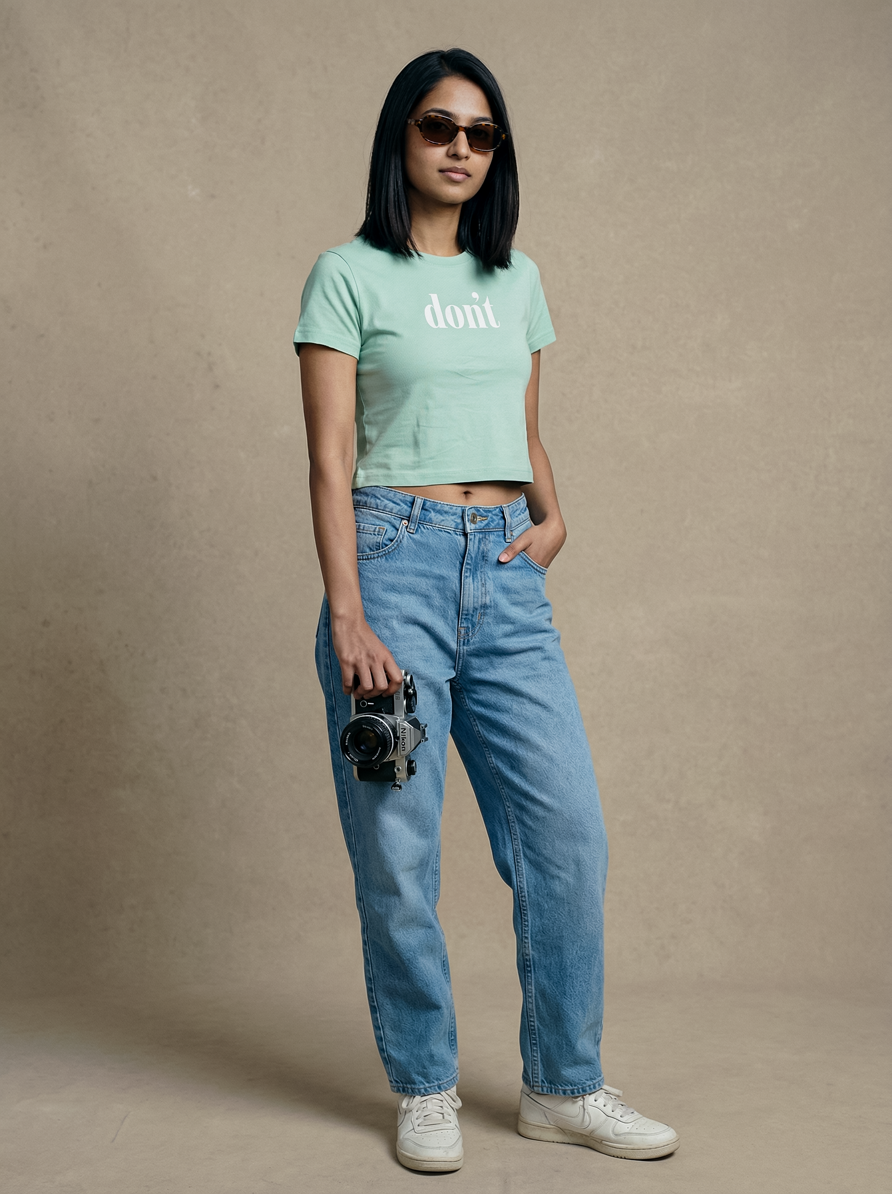Buy Women’s Mint Chest Printed Crop Top Online at Fazyo